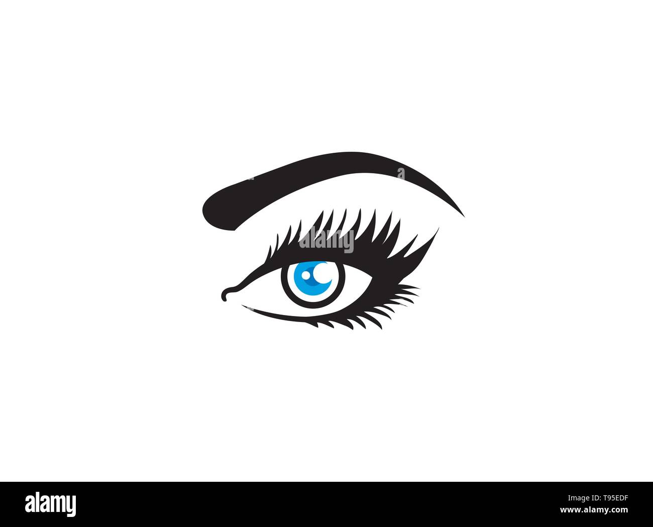 Woman eyelashes Stock Vector Images - Alamy