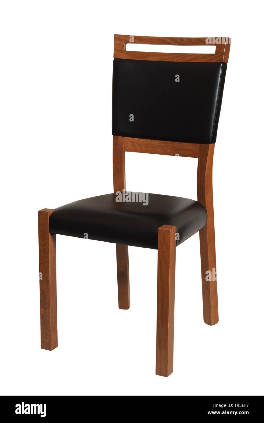 Wooden chair isolated on white background Stock Photo - Alamy