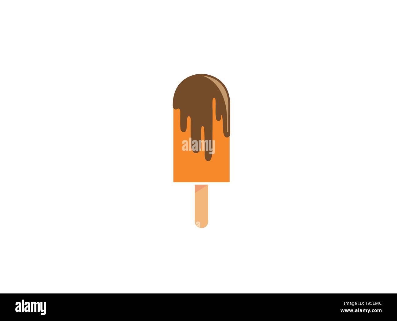 Ice cream with chocolate for logo design illustration Stock Vector ...