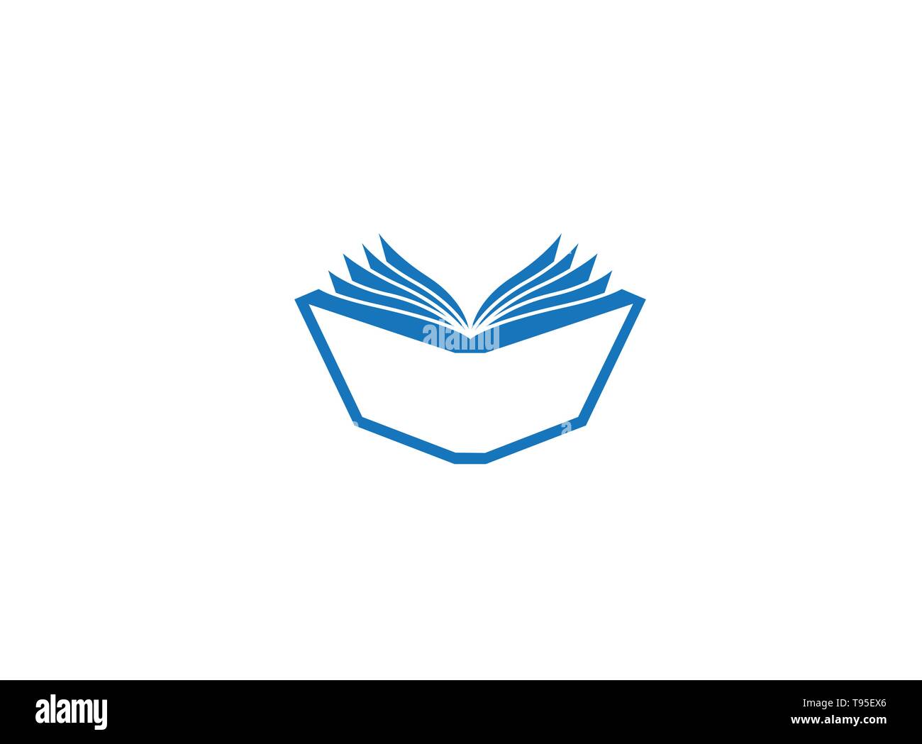 Open book pages and papers for logo design illustration Stock Vector ...
