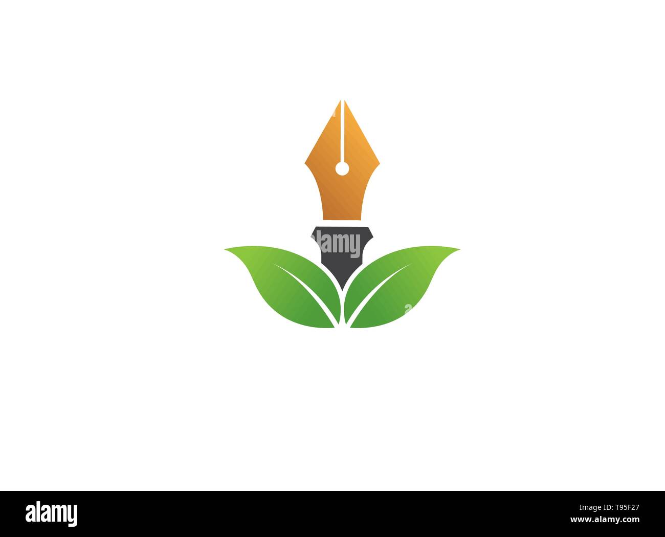 Pen leaf Stock Vector Images - Alamy