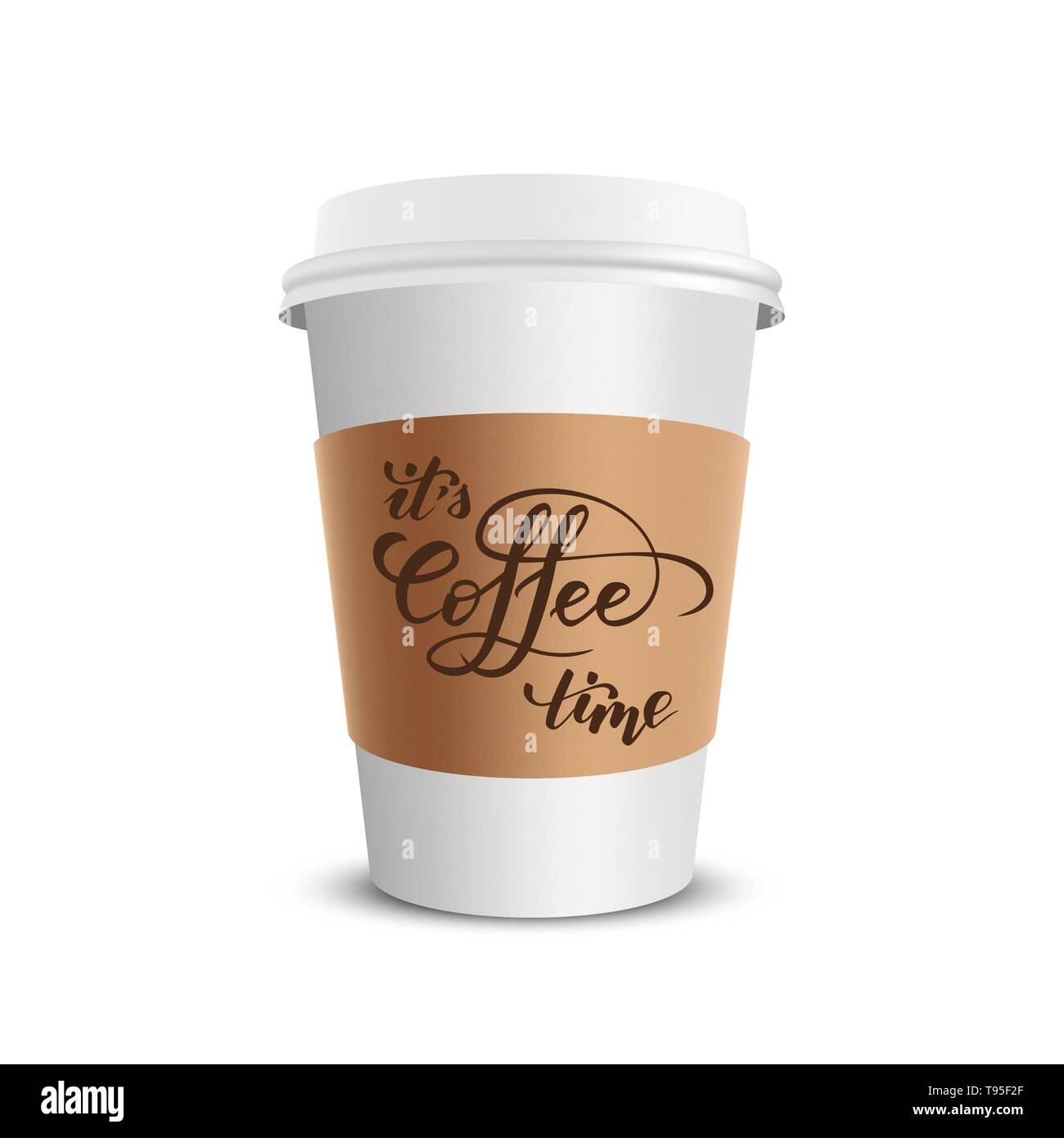 Vector calligraphy coffee tea Cut Out Stock Images & Pictures - Alamy