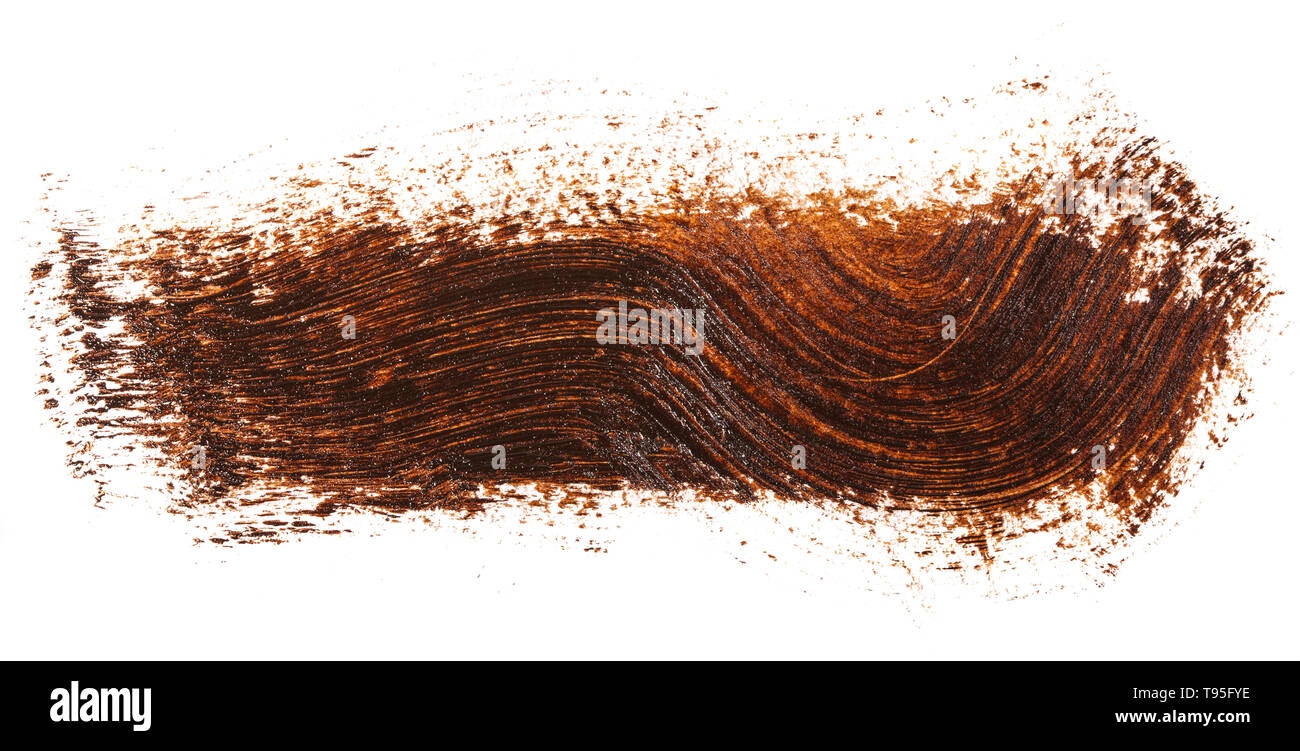 smudge brown oil paint on white Stock Photo - Alamy