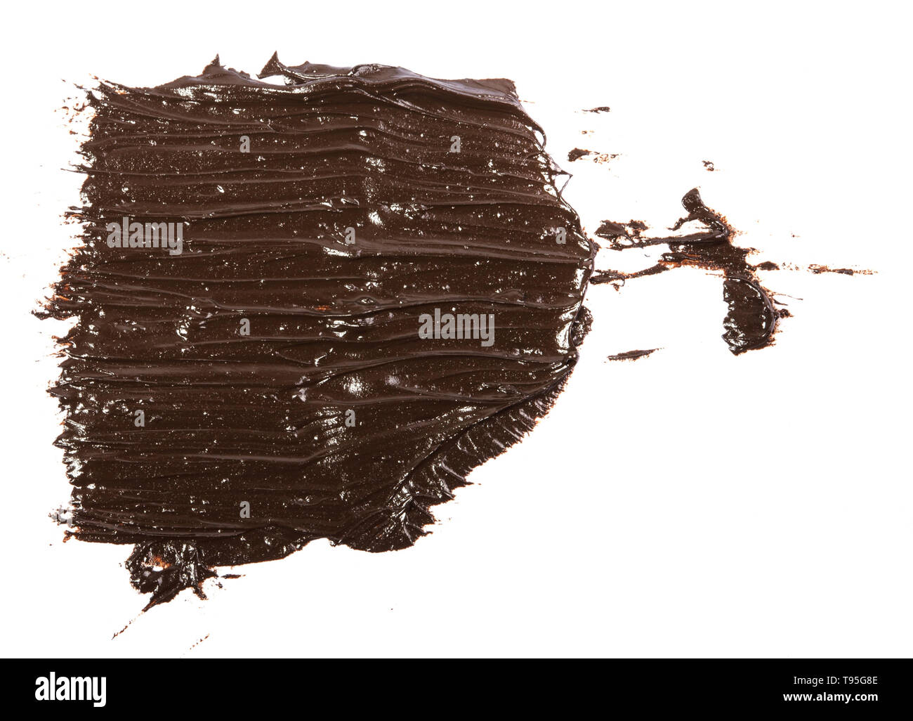 smudge brown oil paint on white Stock Photo - Alamy