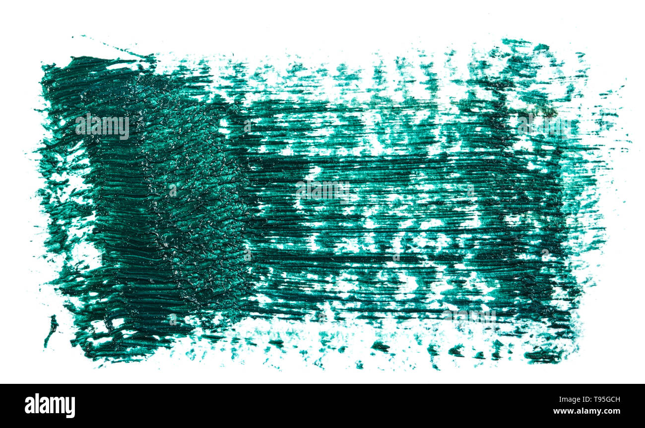 smudge green oil paint on white Stock Photo - Alamy