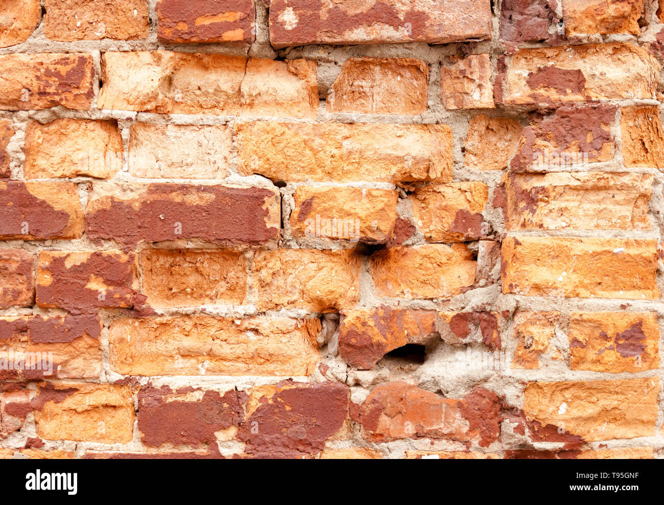 Beautiful background of rough rustic texture the shabby old vintage red ...