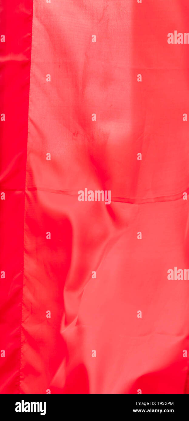Red silk flag waving and blowing in the wind pattern fabric vintage ...