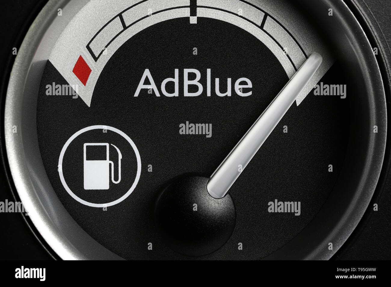 AdBlue fuel gauge in truck dashboard - full Stock Photo - Alamy