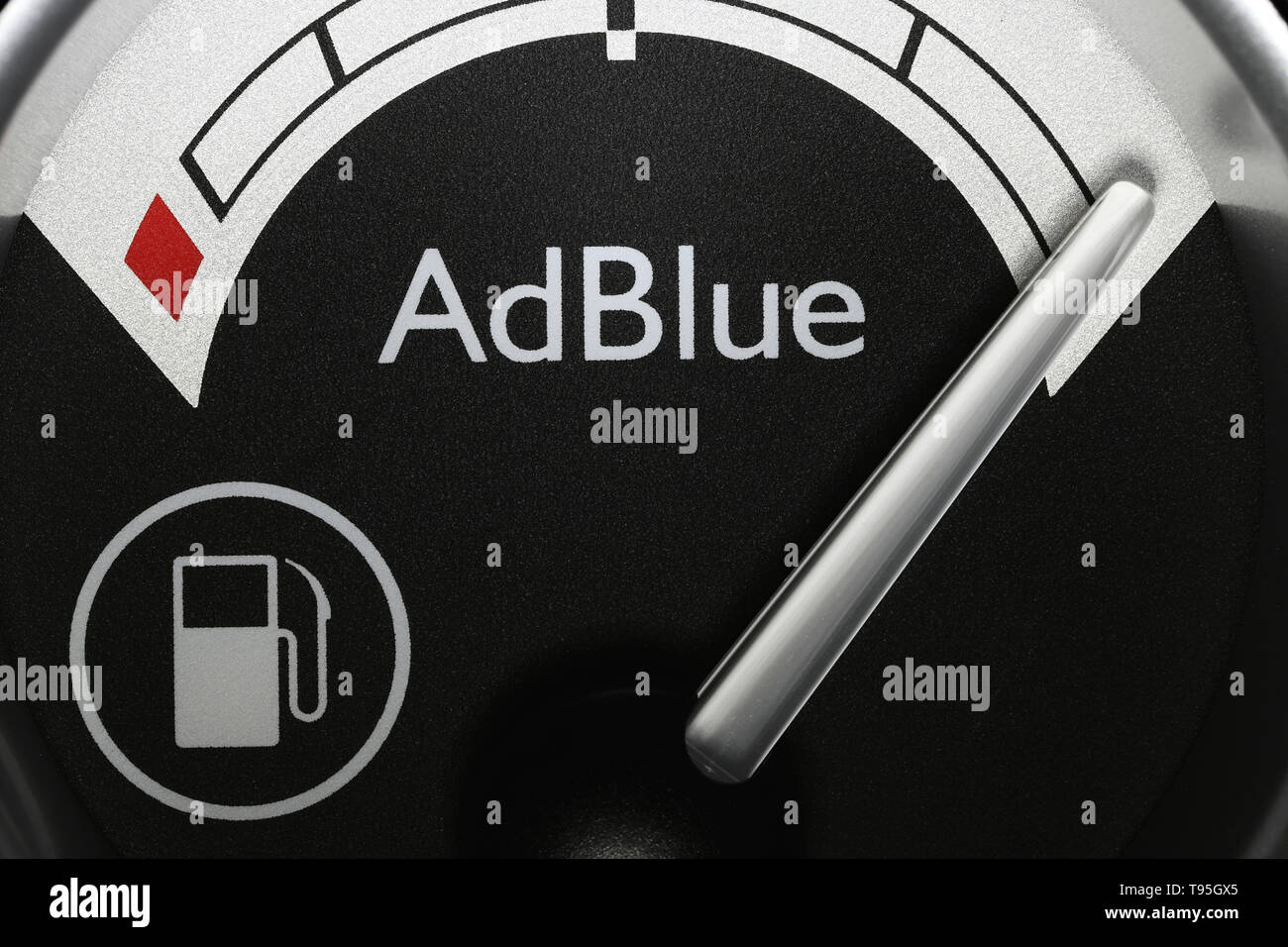 AdBlue fuel gauge in truck dashboard - full Stock Photo - Alamy