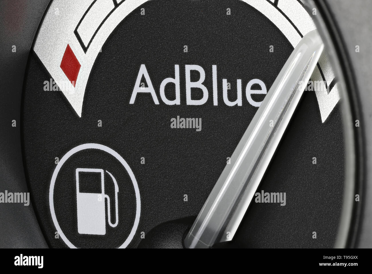AdBlue fuel gauge in truck dashboard - full Stock Photo - Alamy