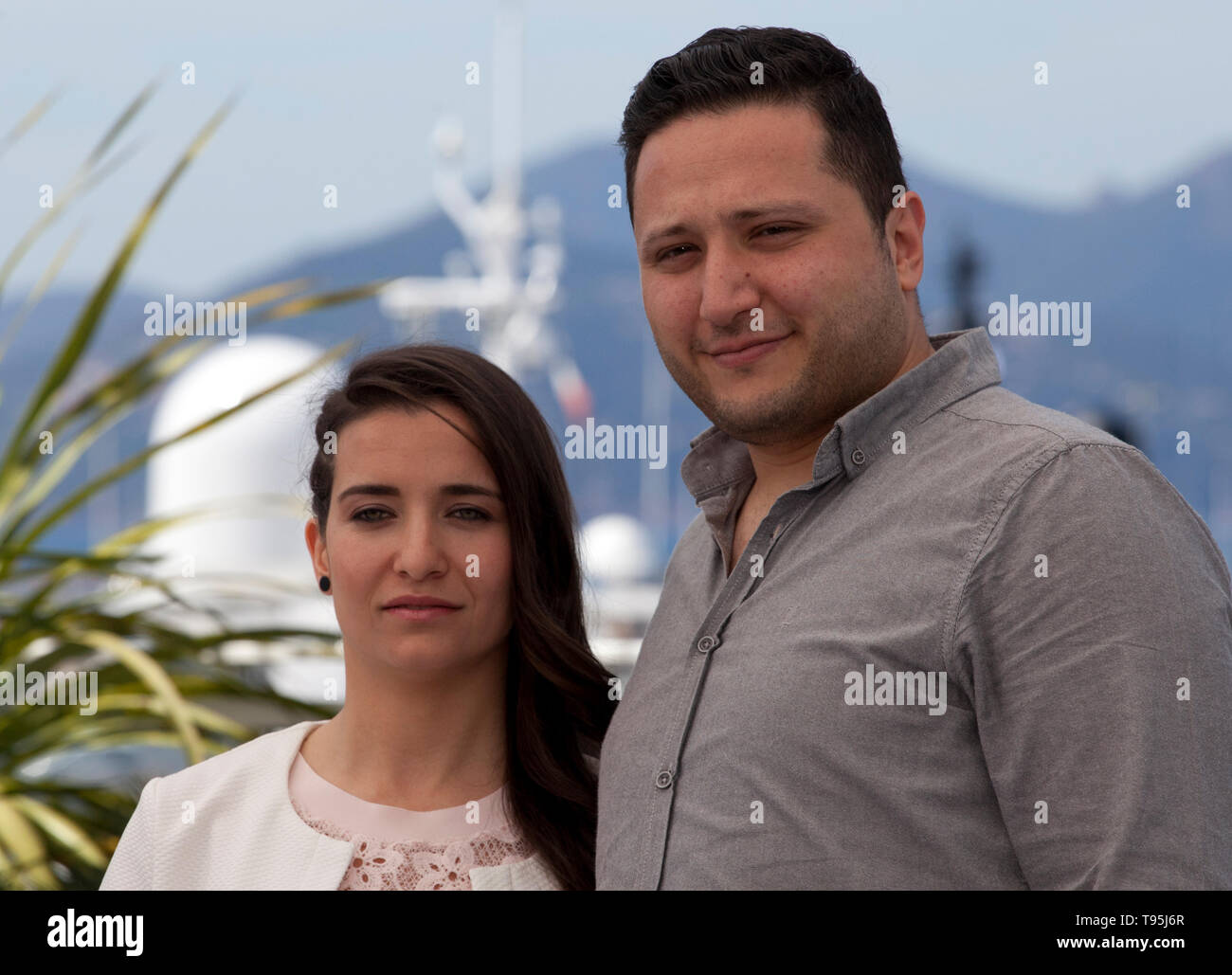 Cannes, France. 16th May 2019. Director Waad Al Kateab and Hamza Al Kateab at For Sama film ...