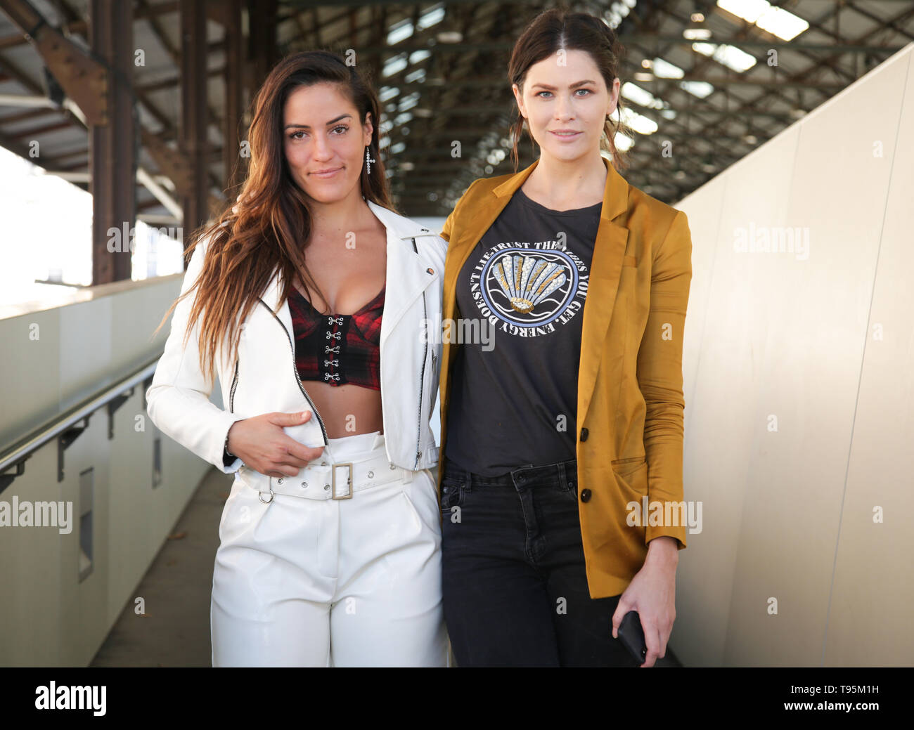 Elora and Megan seen during the Mercedes Benz Fashion Week in Sydney ...