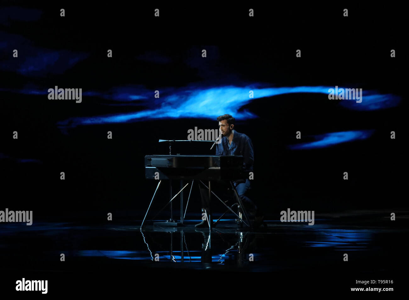 Tel Aviv, Israel. 16th May, 2019. Dutch singer Duncan Laurence performs ...