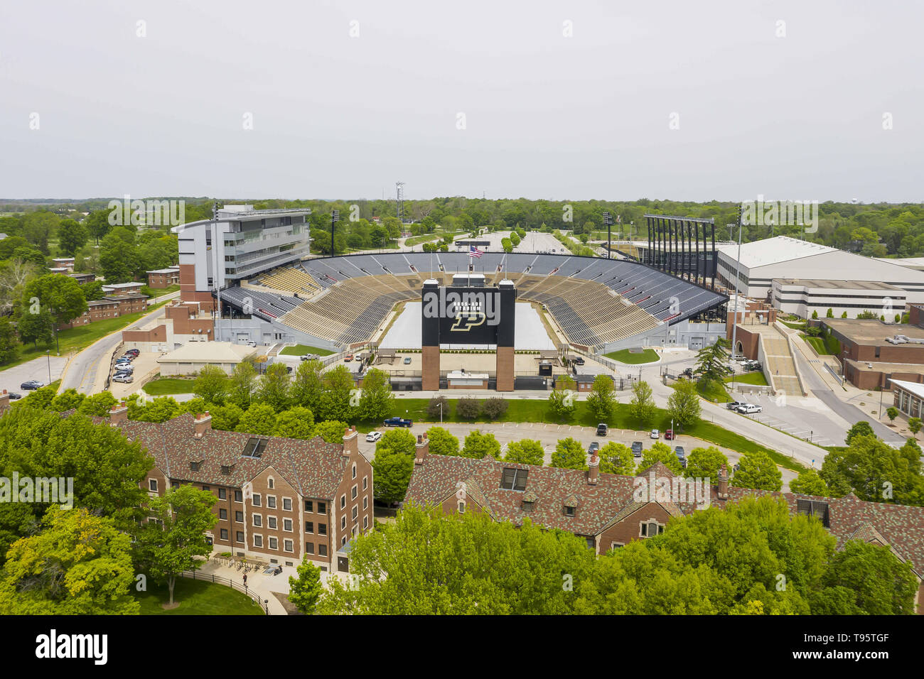 Purdue west lafayette stadium aerial hi-res stock photography and ...