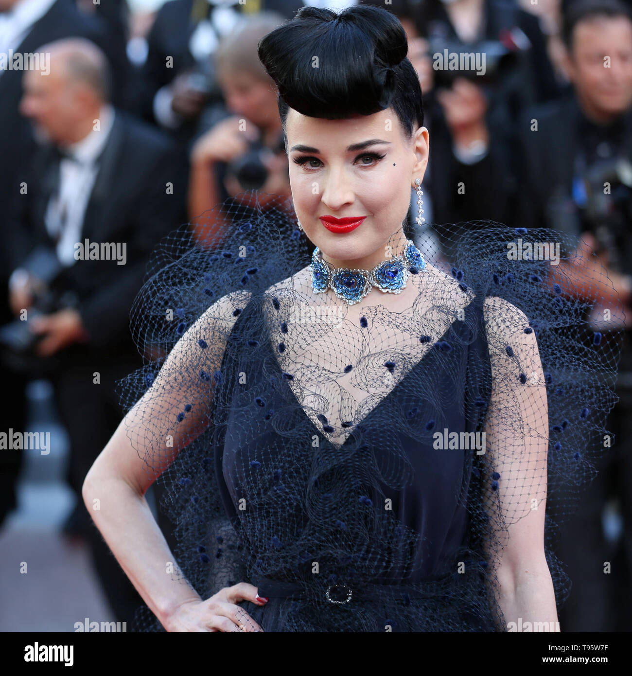 Cannes, France. 16th May, 2019. CANNES, FRANCE - MAY 16: Dita Von Teese attends the screening of ...