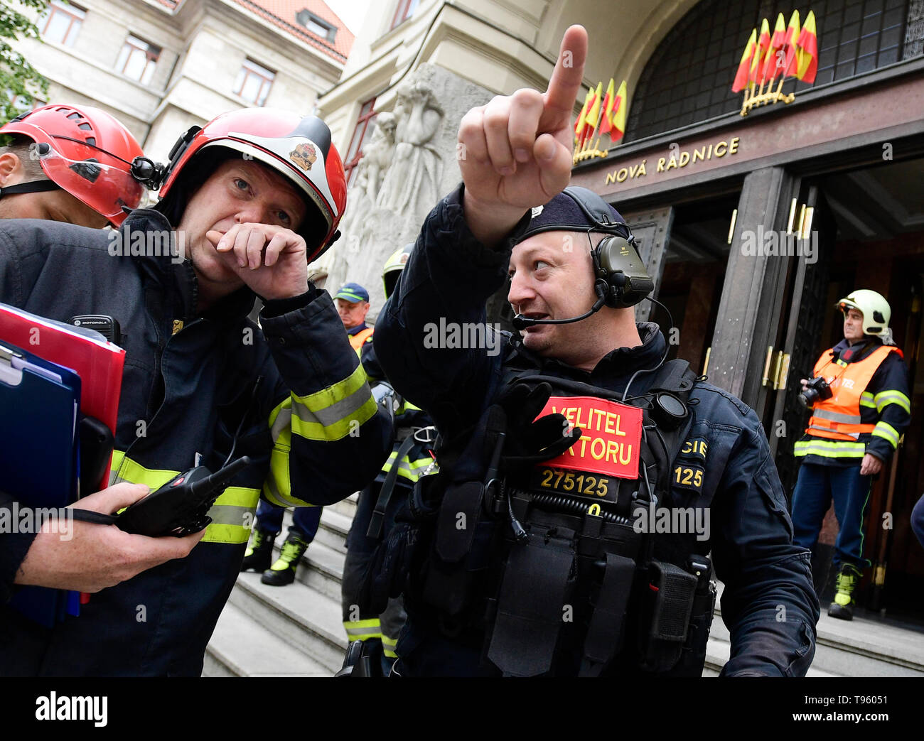 Prague, Czech Republic. 17th May, 2019. Exercise of integrated rescue ...
