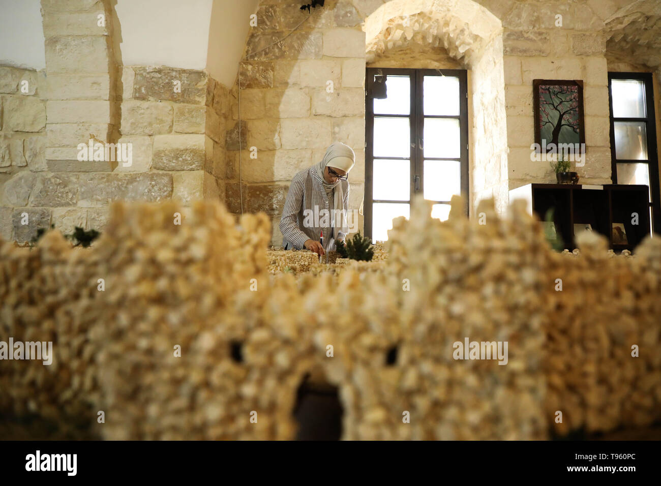 May 15, 2019 - Artist Nora Jardaneh, from Nablus, designs models of the ...