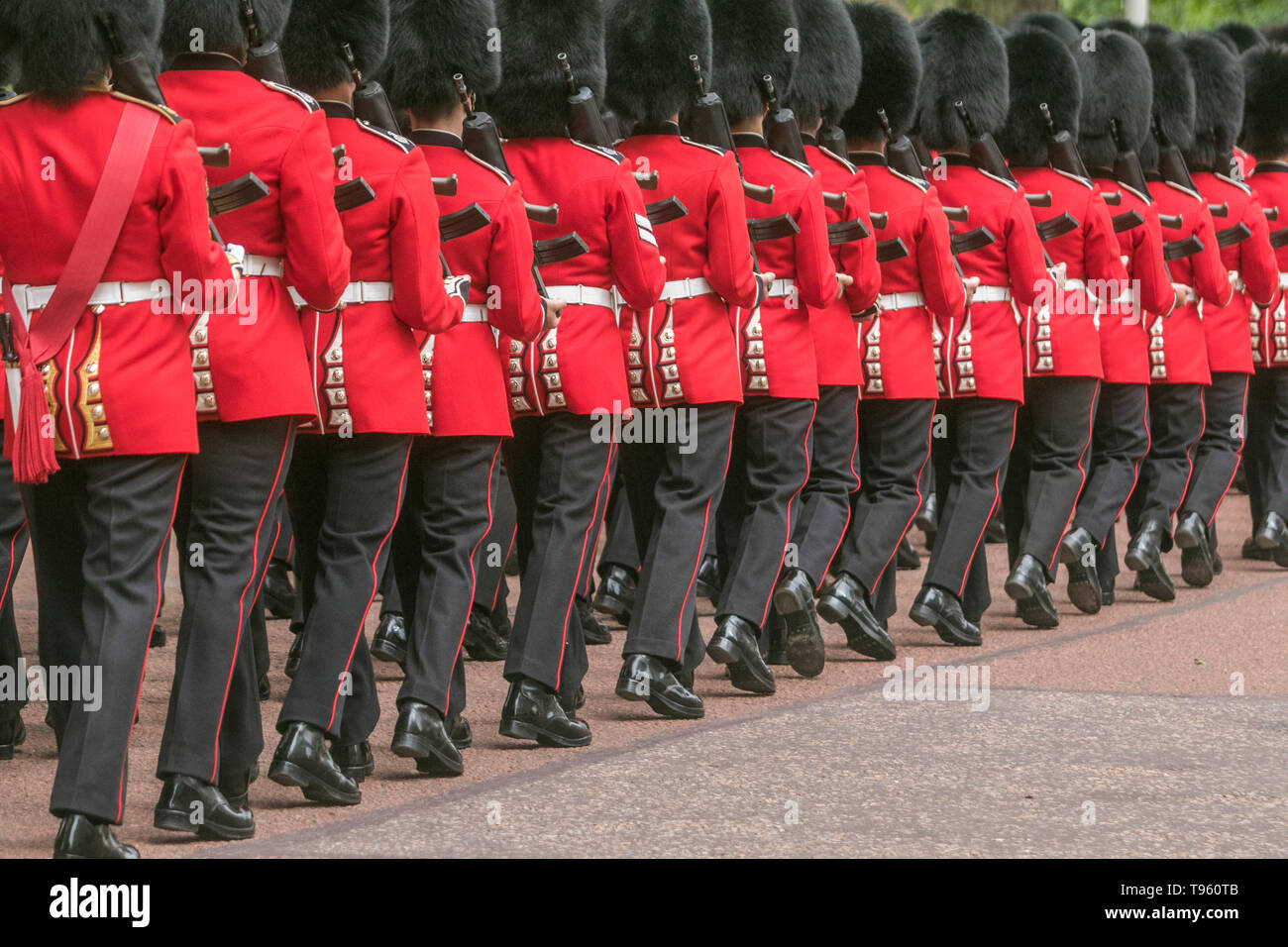 London, UK. 17th May, 2019. Members of Her Majesty's Foot Guards ...