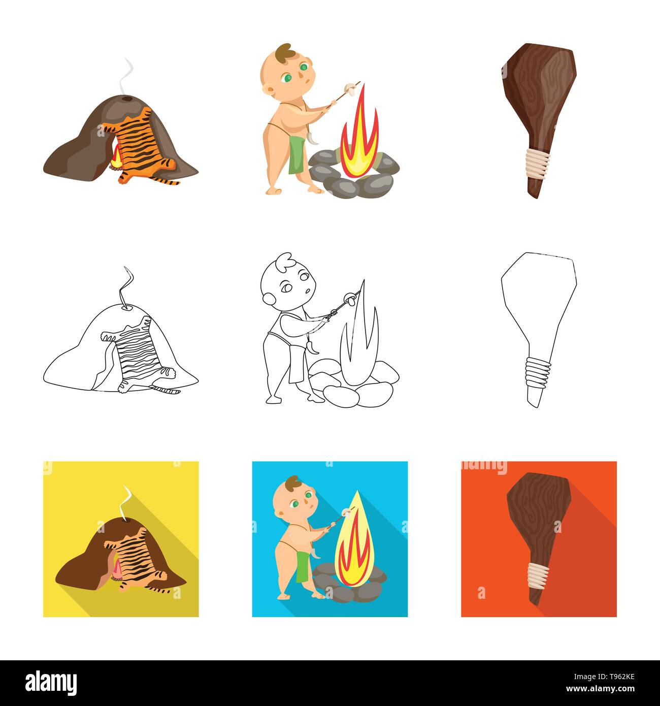 Vector design of evolution and prehistory icon. Set of evolution and ...