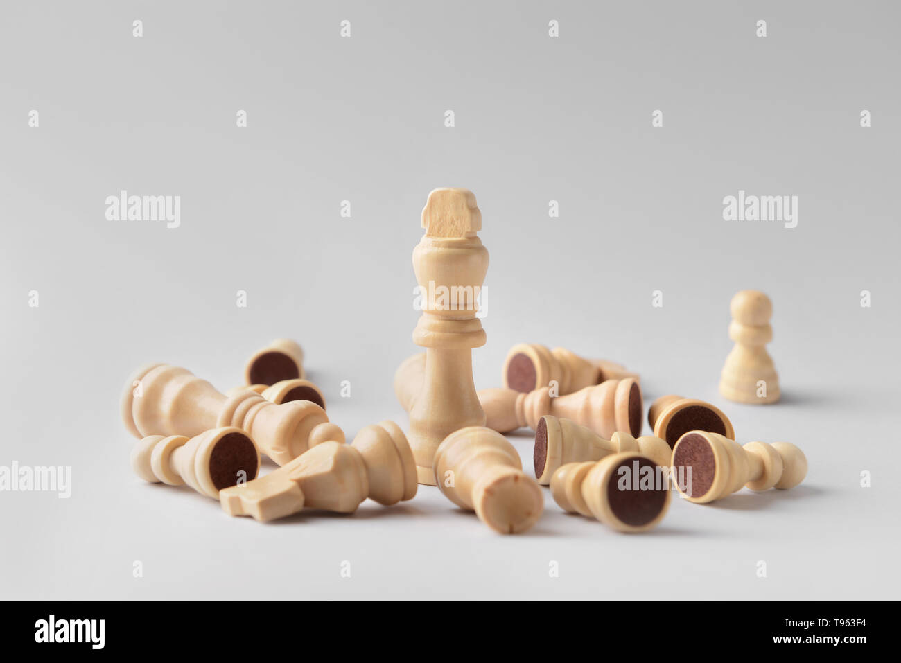 Chess pieces on light background Stock Photo - Alamy