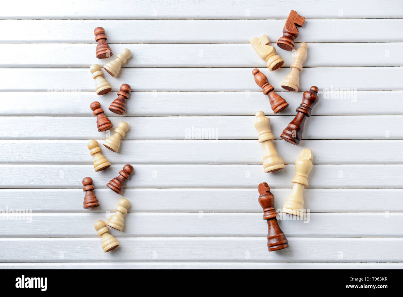 Different wooden chess pieces hi-res stock photography and images - Alamy