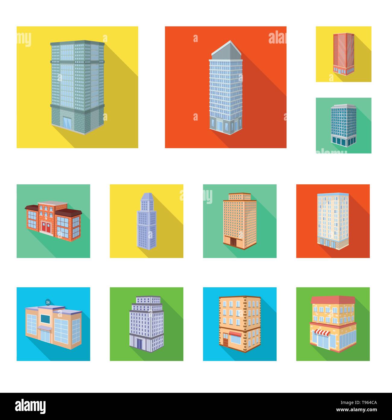 Vector design of construction and building icon. Collection of ...