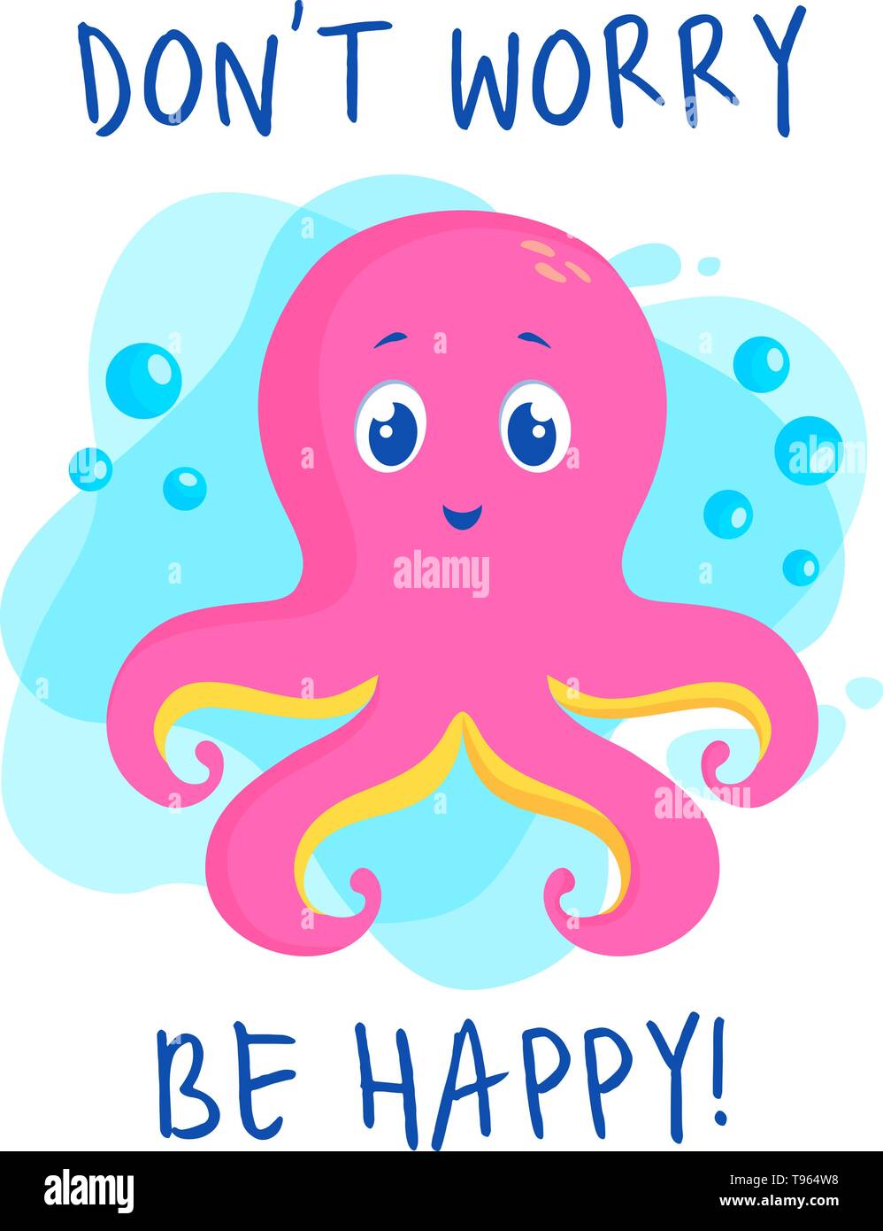 Octopus t shirt design print design hi-res stock photography and images ...