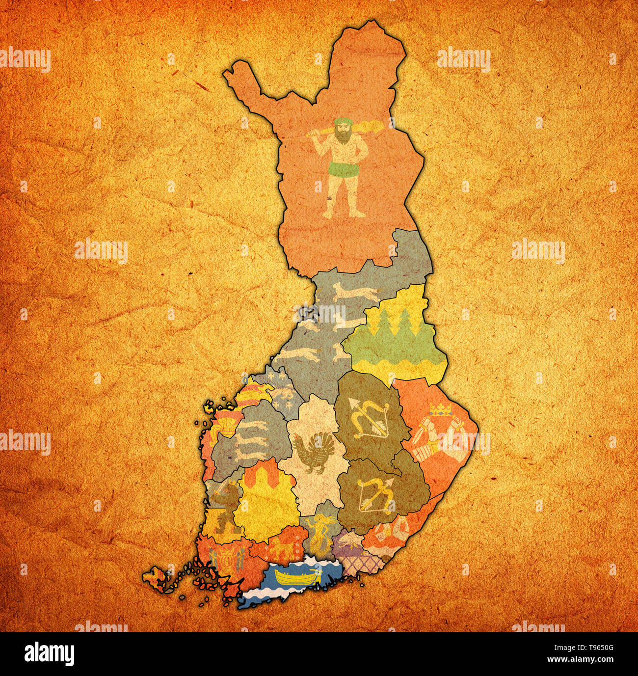 territory of Uusimaa region on map of administrative divisions of ...