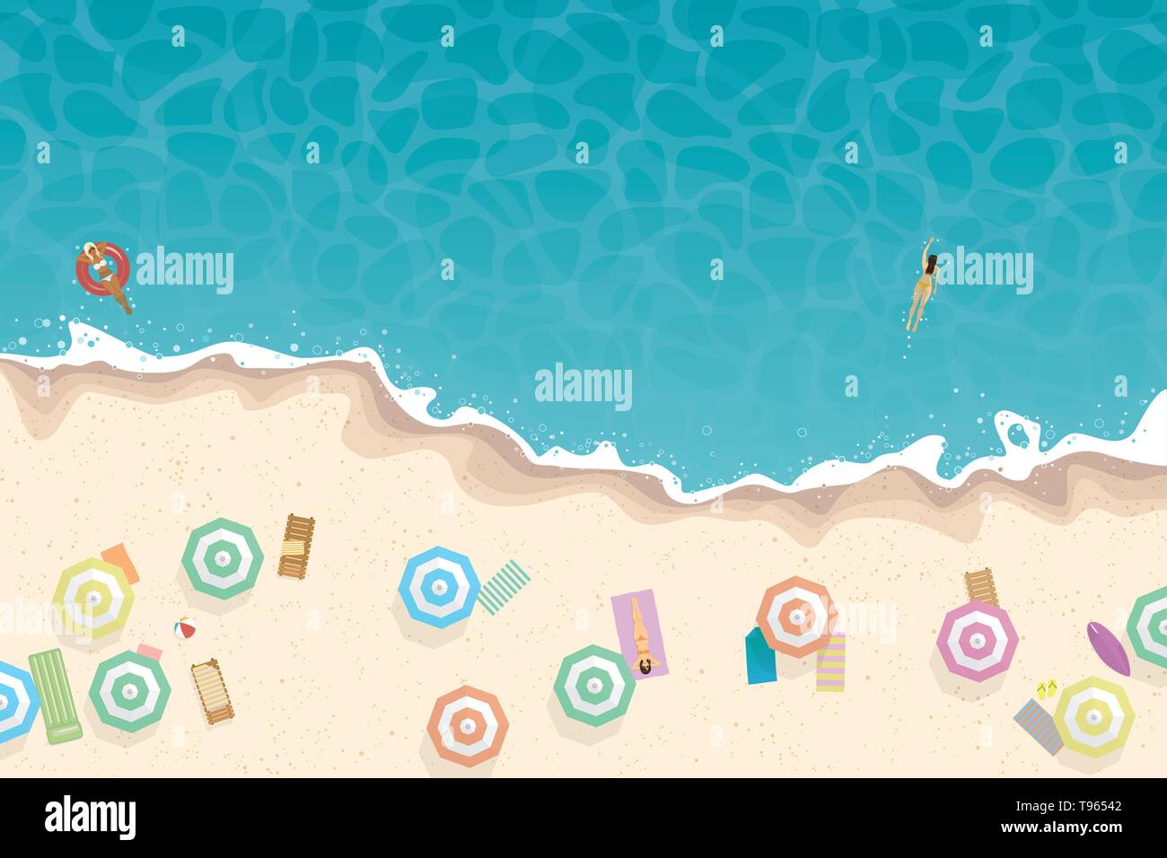 Lilo swimming Stock Vector Images - Alamy