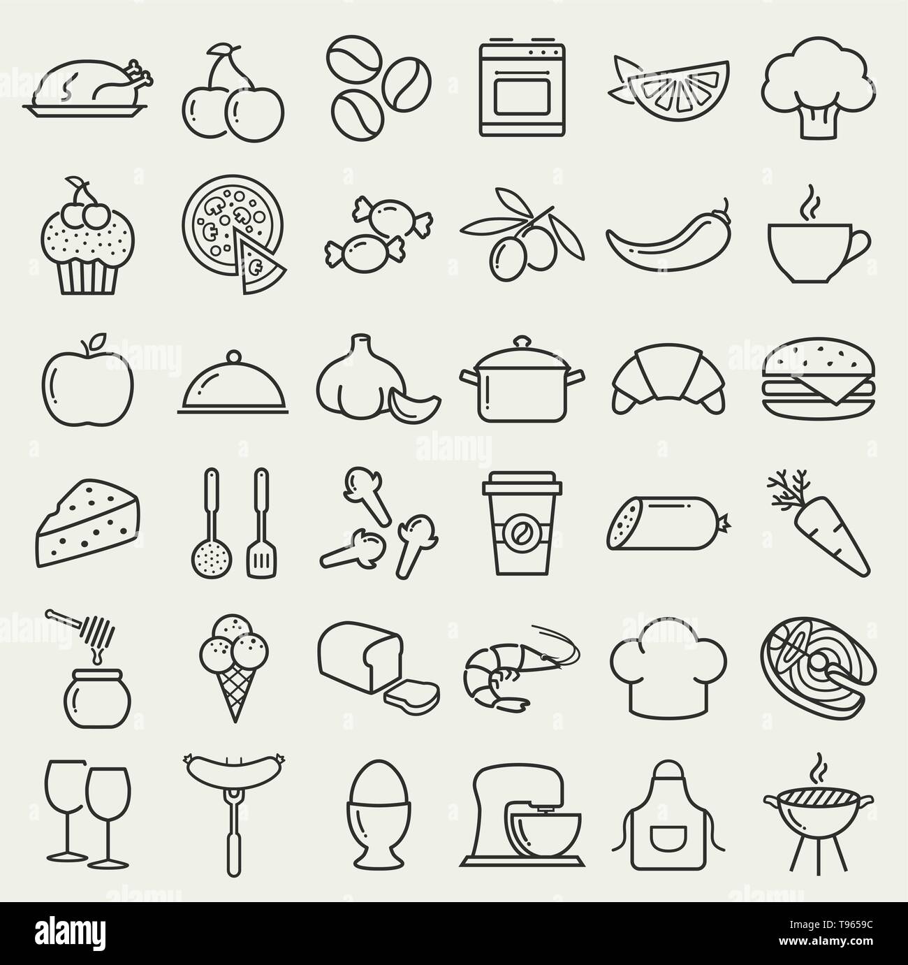 Healthy Food Black And White Clipart