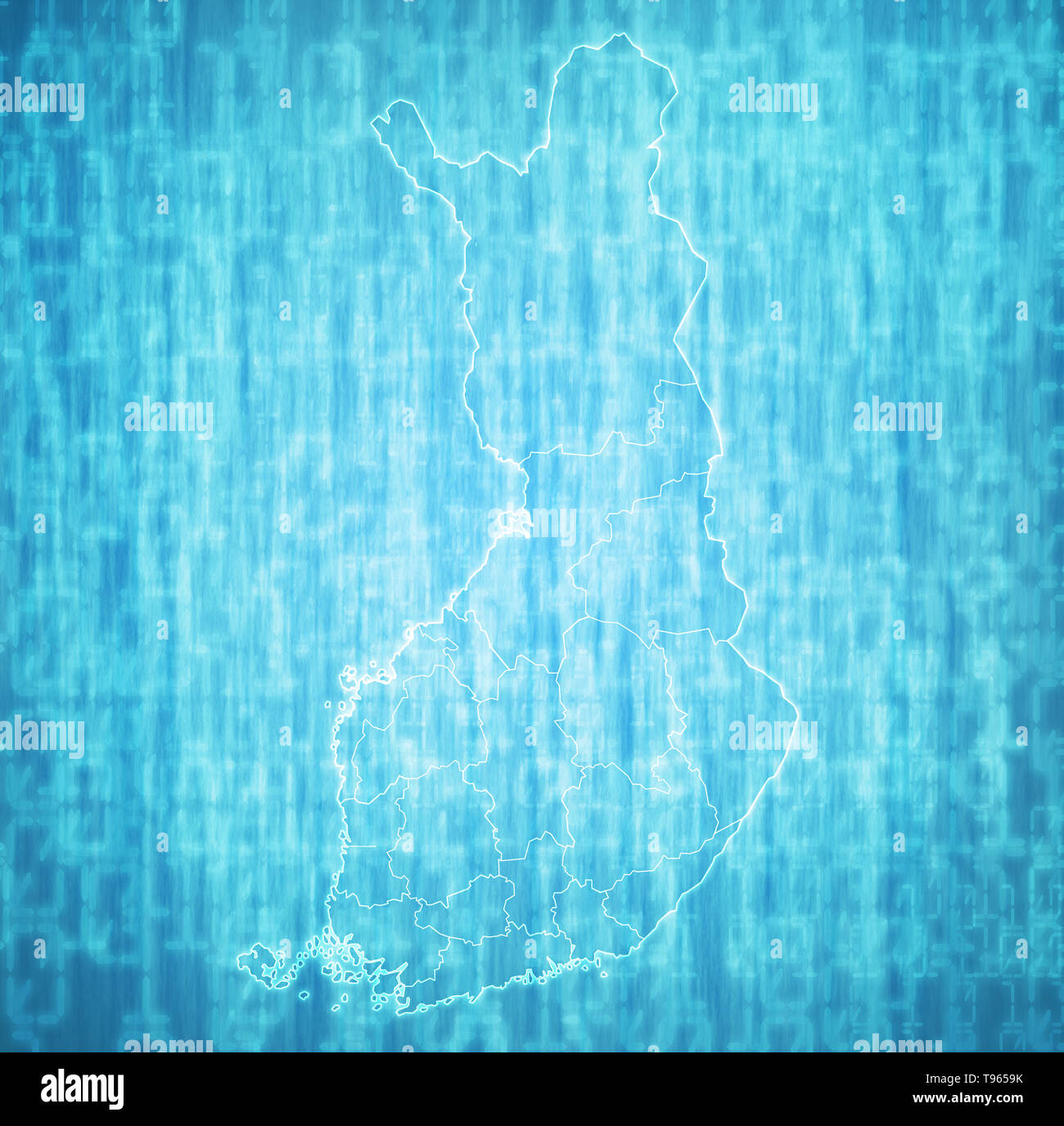 territories of finnish regions on map of administrative divisions of ...