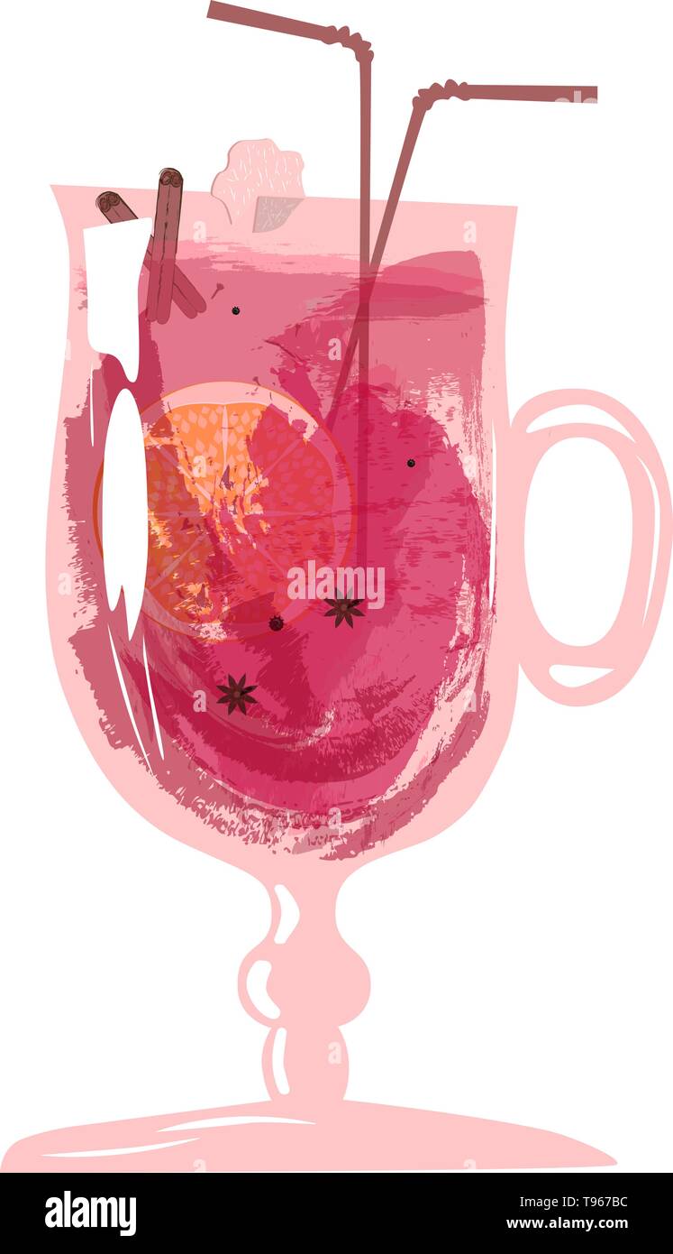 Glass wine white christmas Stock Vector Images - Alamy