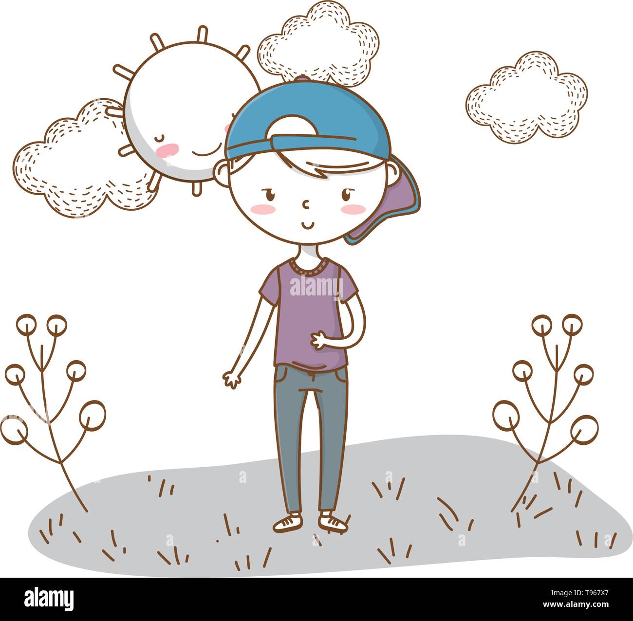 Backwards cap Stock Vector Images - Alamy