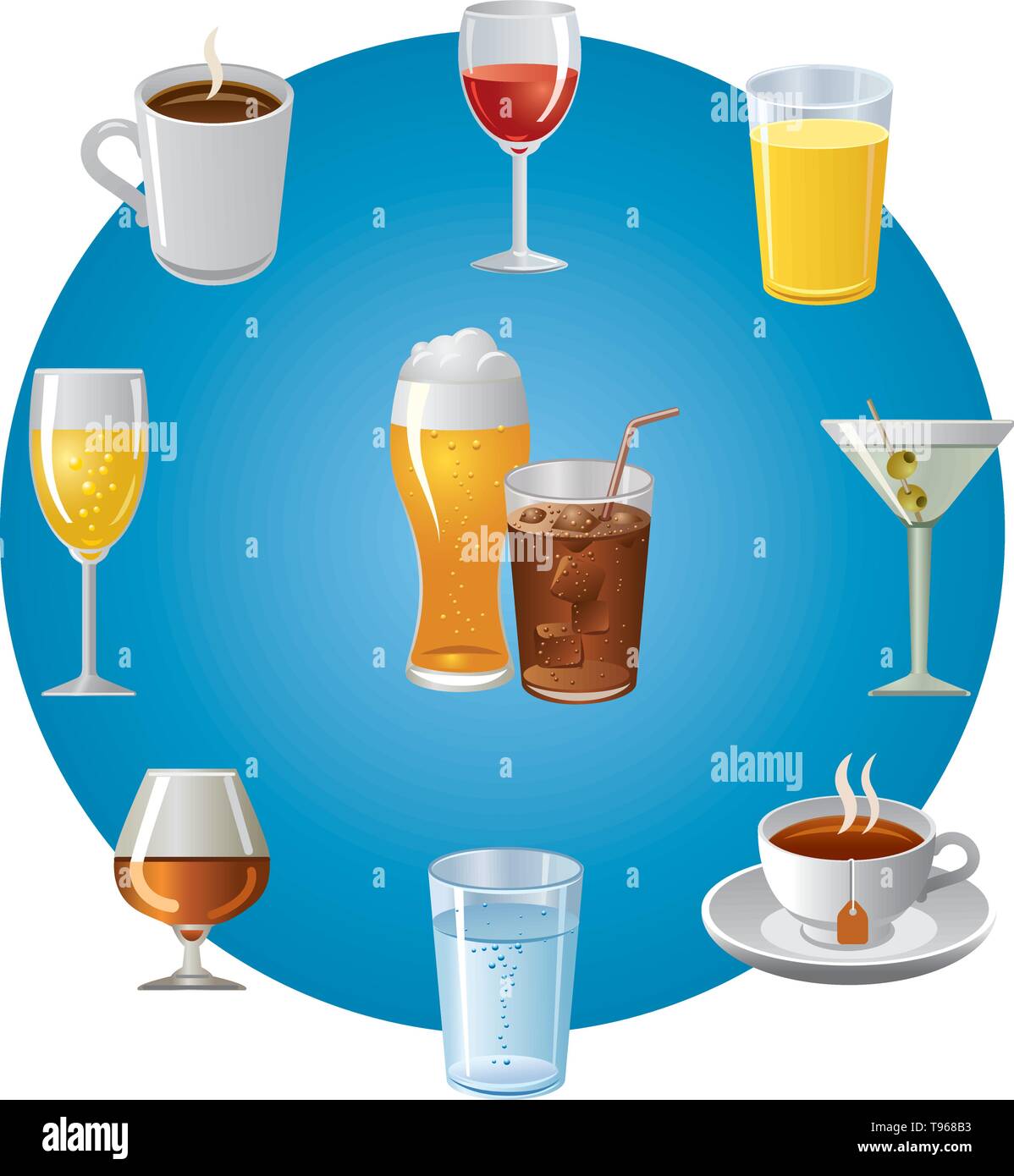 drinks icon set Stock Vector Image & Art - Alamy