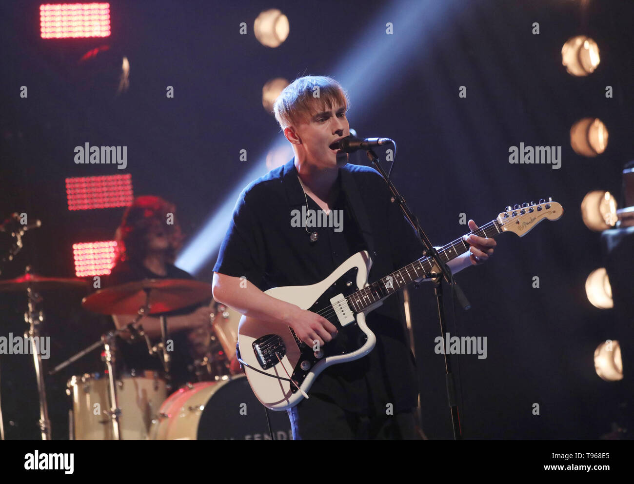 Sam Fender performing during the Graham Norton Show at BBC Studioworks ...