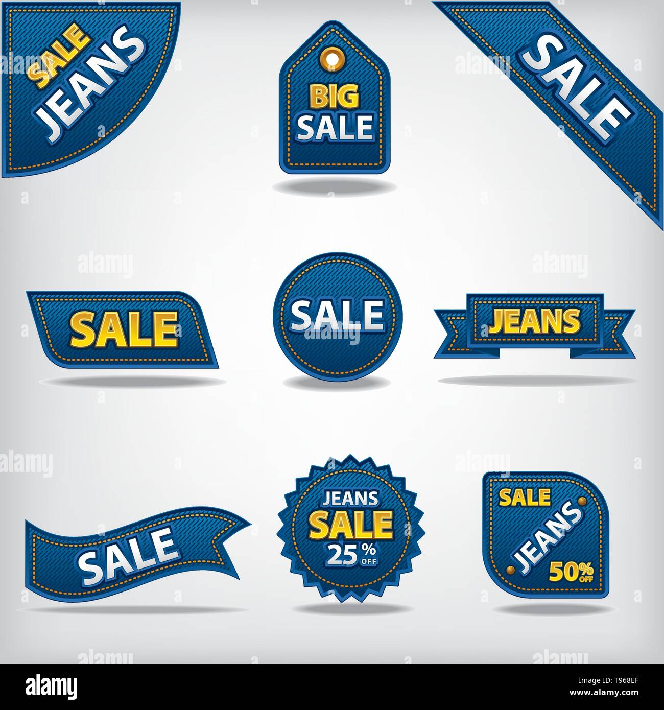jeans sale labels and stickers Stock Vector Image & Art - Alamy