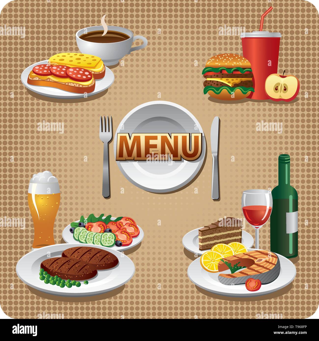 daily meals menu Stock Vector Image & Art - Alamy