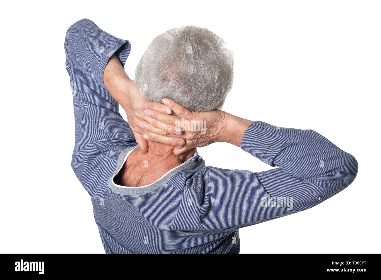 Caucasian elderly person rear view hi-res stock photography and images ...