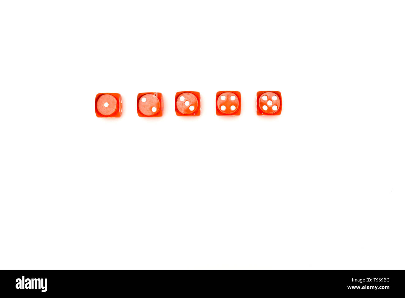 Top view of red dice isolated on white Stock Photo - Alamy