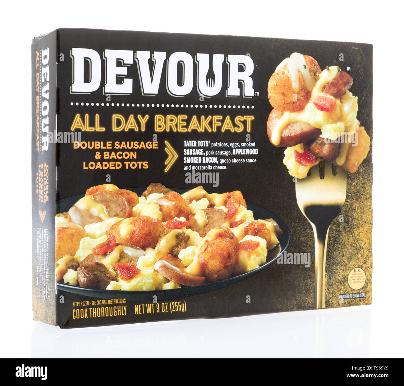 Winneconne, WI - 8 May 2019 : A package of Devour all day breakfast ...