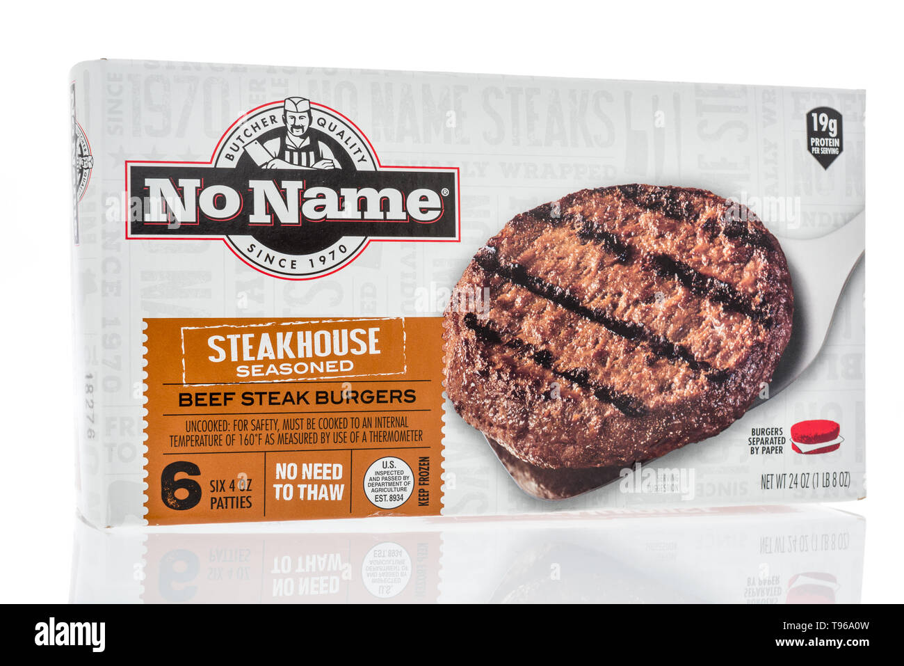 Winneconne, WI - 12 May 2019 : A package of No Name steakhouse seasoned ...