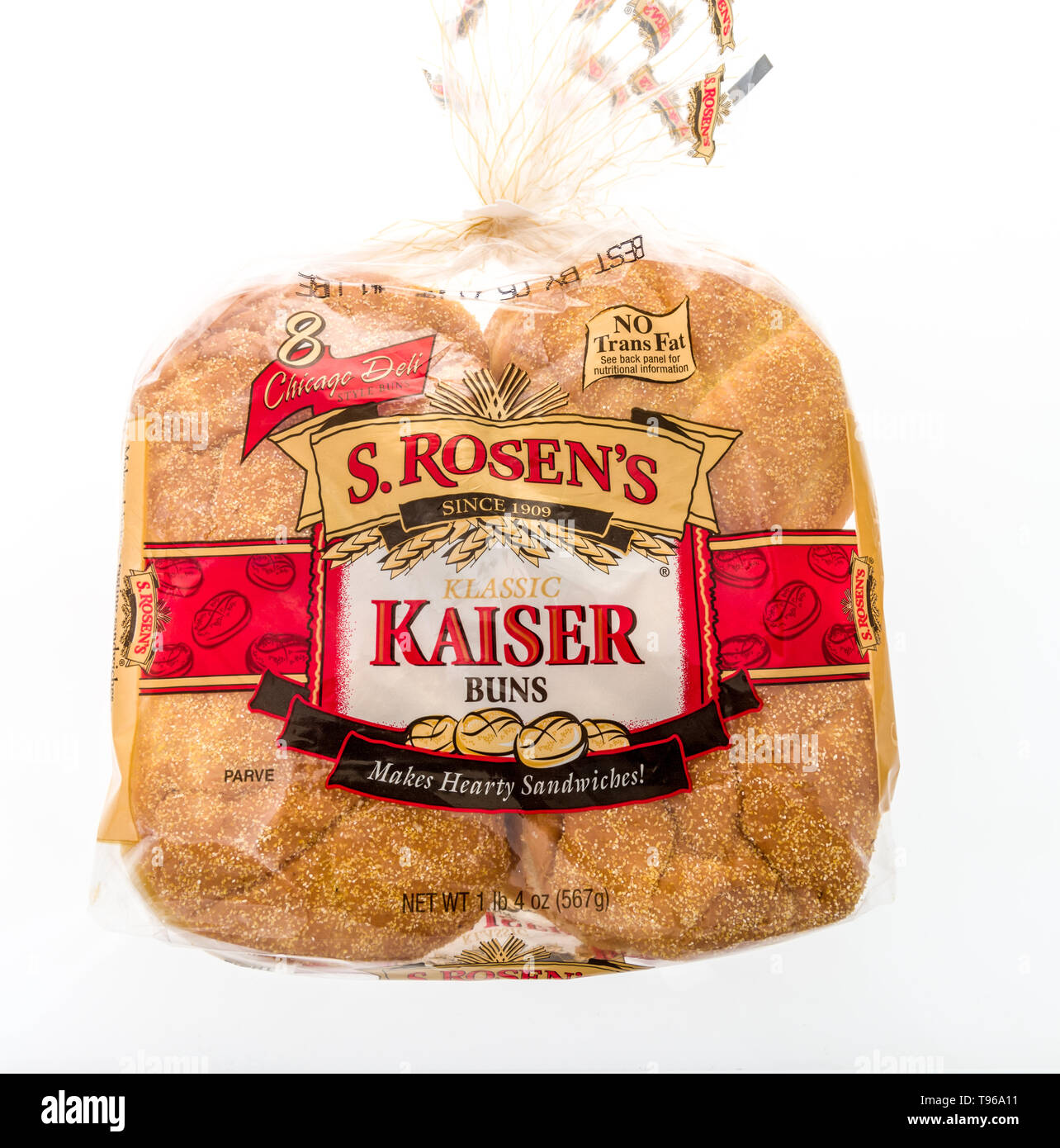 Winneconne, WI - 12 May 2019 : A package of S Rosens klassic Kaiser ...