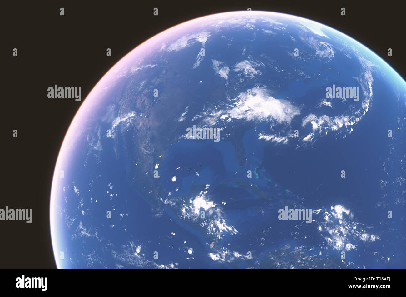 Earth animation with clouds weather sunsrise and sunset Stock Photo - Alamy