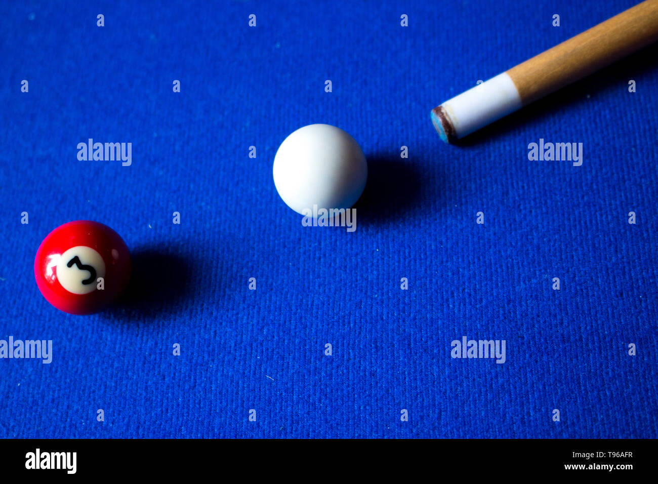 Pool billiard balls on blue table sport game set. Snooker, pool game ...