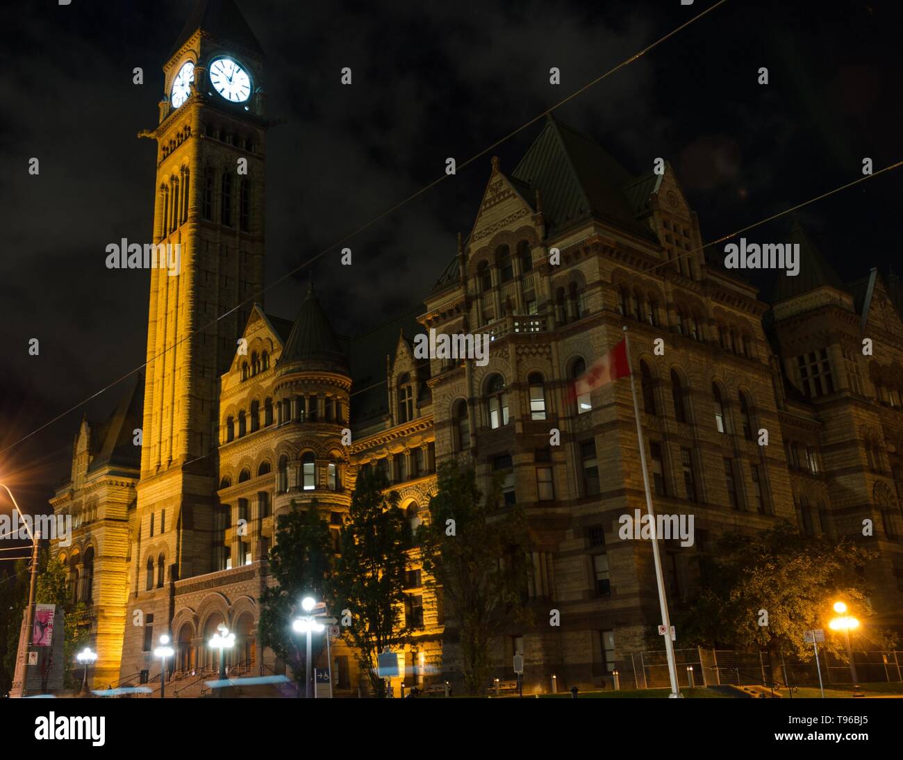 Toronto's old City Hall Building at night Stock Photo - Alamy