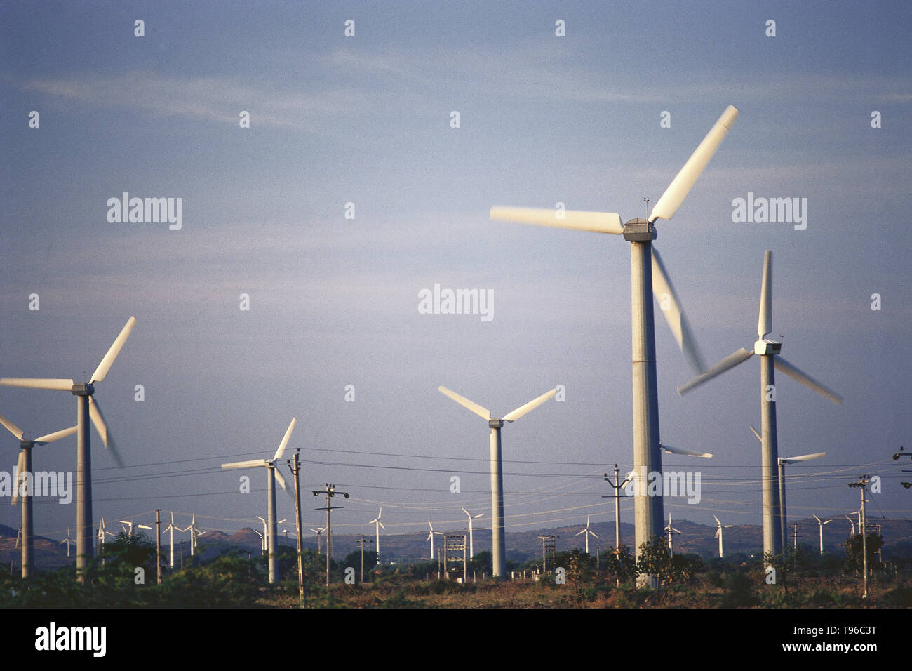 LANDSCAPE OF A WINDMILL FARM, DHANK, GUJARAT, INDIA Stock Photo - Alamy