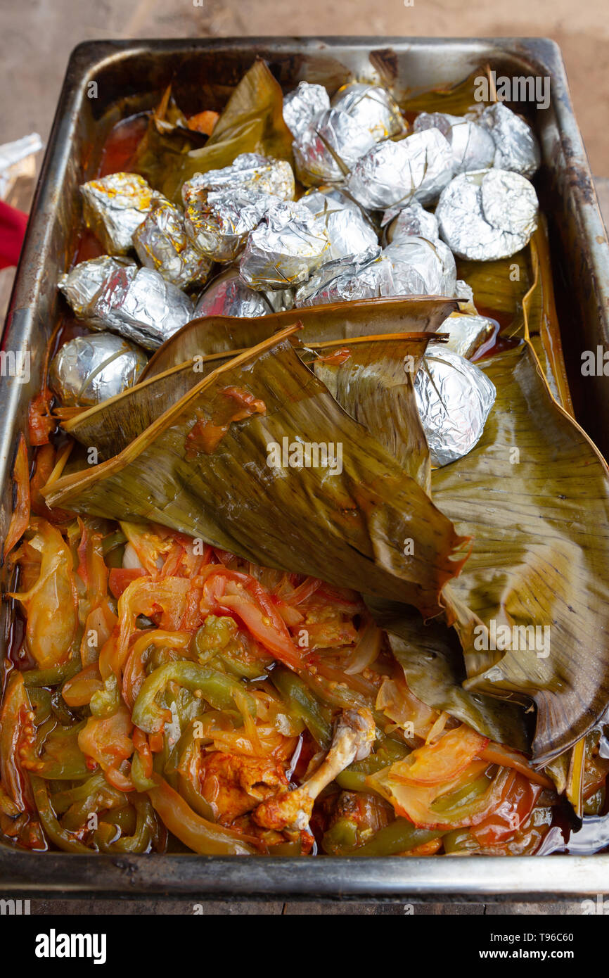 Mexico food - food cooked in a traditional earth oven ( Underground ...