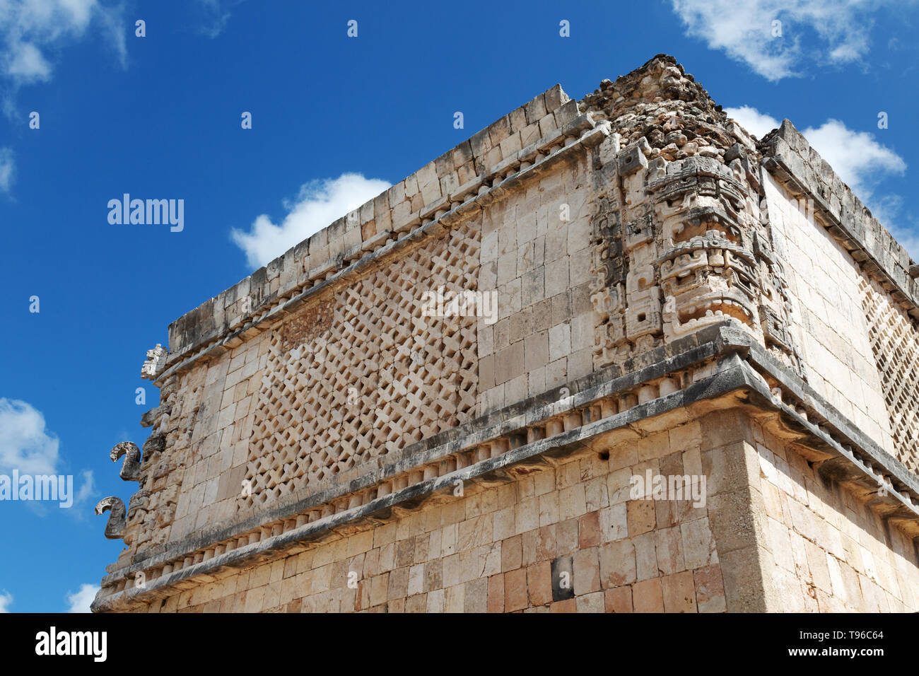 Uxmal Mexico - UNESCO site, mayan ruins - detail of traditional Maya ...