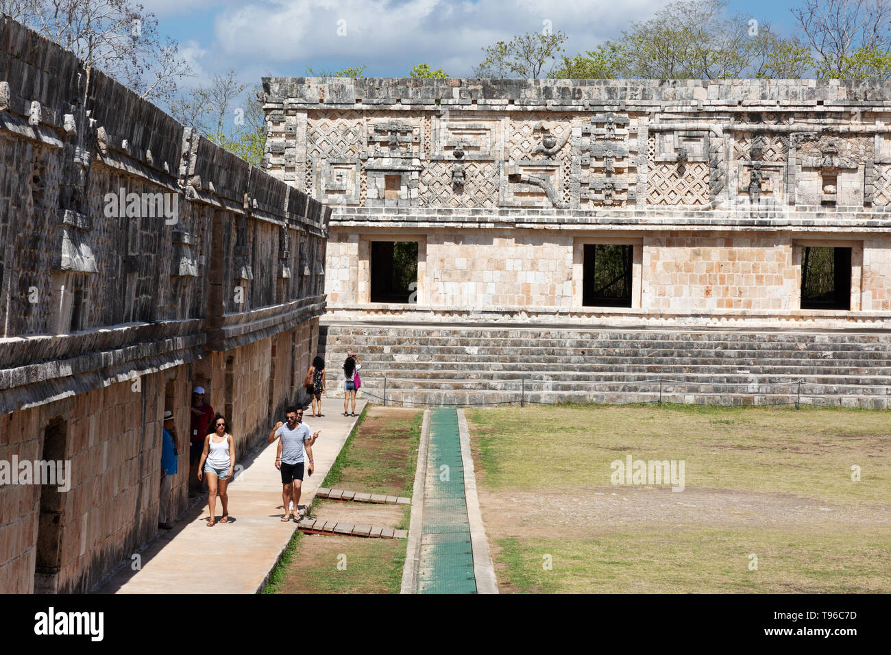 Nunnery Quadrangle, Uxmal mayan ruins UNESCO world heritage site, Uxmal ...