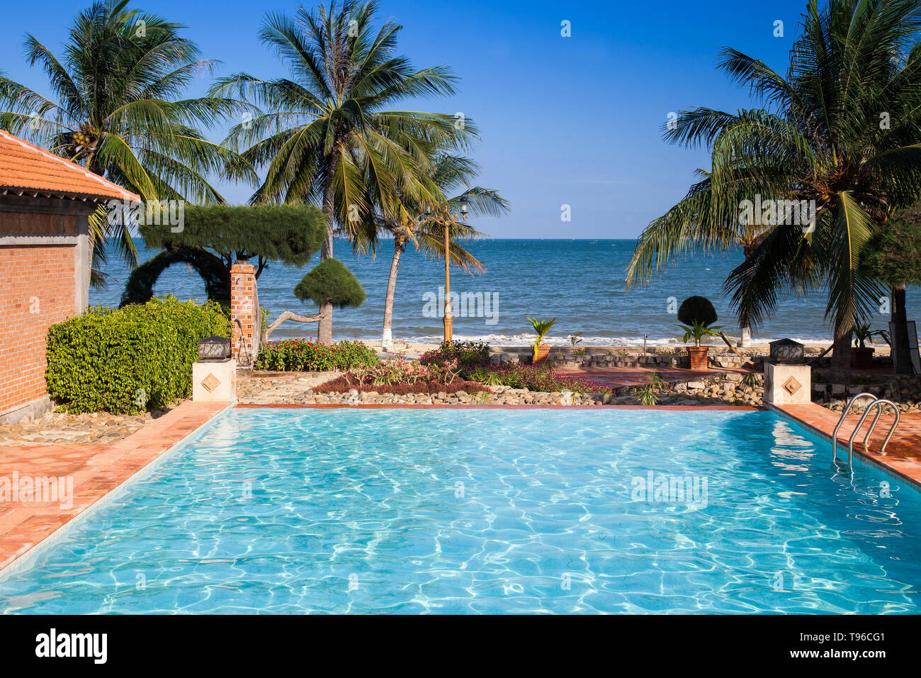 Swimmimgpool at TTC Resort, South China Sea,Phan Rang, Ninh Thuan ...